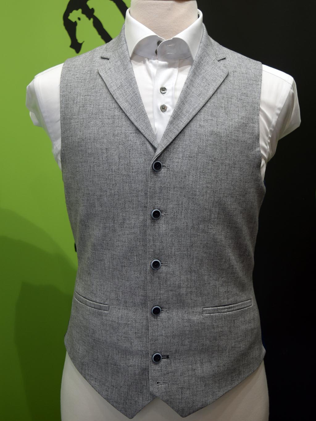 Guide London grey linen blend men's waistcoat | Revue Clothing